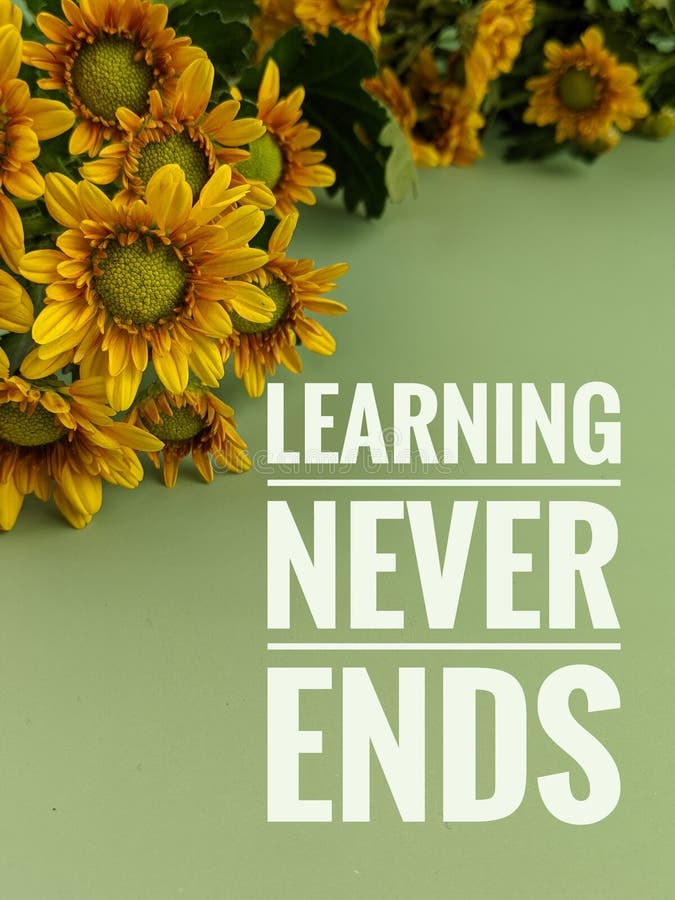 Inspiration Motivation Quote about Life, Education, Learning and Knowledge Stock Photo - Image ...