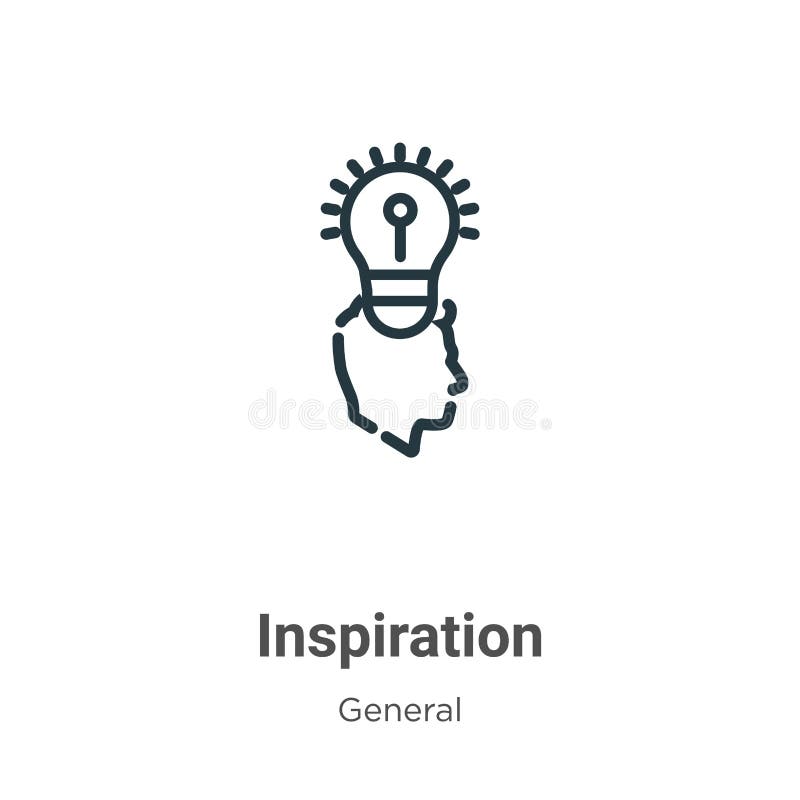 Inspiration Outline Vector Icon. Thin Line Black Inspiration Icon, Flat ...