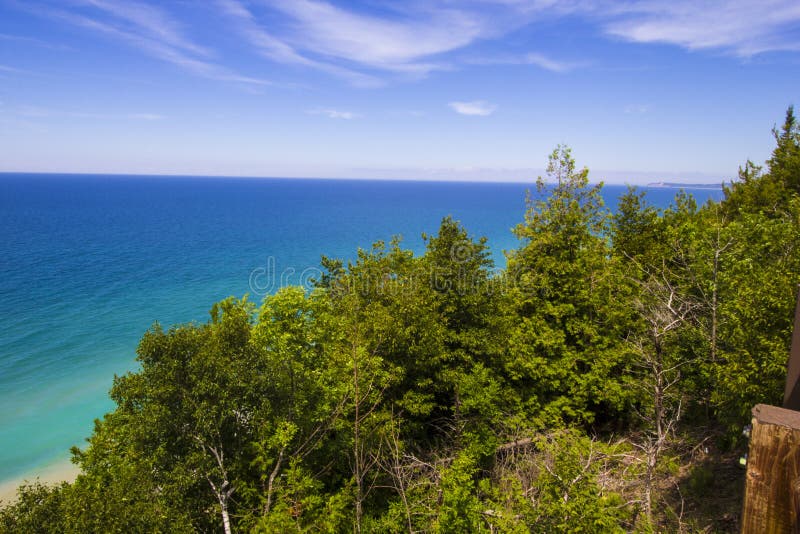 Inspiration Point, Arcadia Dunes, Michigan Stock Photo - Image of lakes ...