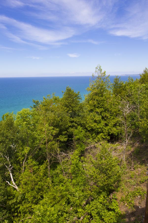 Inspiration Point, Arcadia Dunes, Michigan Stock Image - Image of lake ...