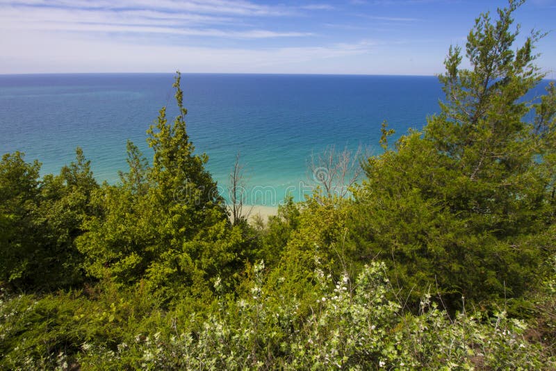 Inspiration Point, Arcadia Dunes, Michigan Stock Image - Image of ...