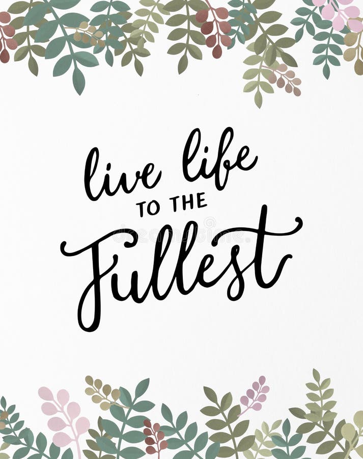 Inspiration Quotes Floral Pattern Concept Stock Illustration ...