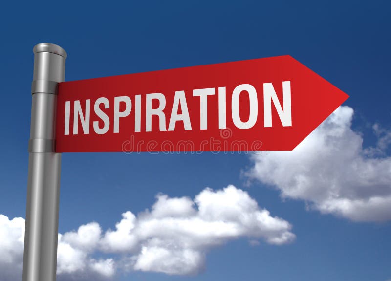 Inspiration road sign stock illustration. Illustration of growing ...