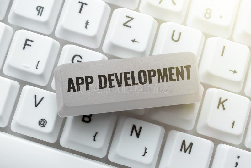 Inspiration Showing Sign App Development. Internet Concept Development ...