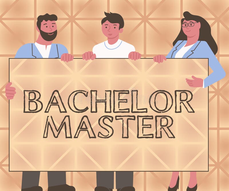 Inspiration Showing Sign Bachelor Master. Internet Concept an Advanced ...