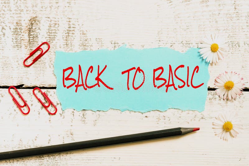 Writing Displaying Text Back To Basic. Business Idea Return Simple ...