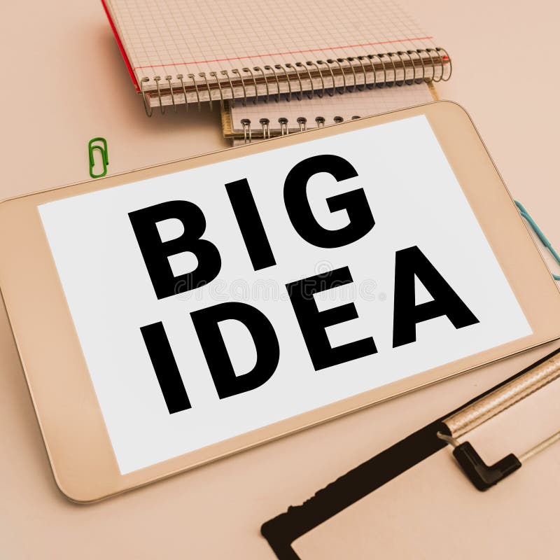 Text Caption Presenting Big Idea. Concept Meaning Having Great Creative ...