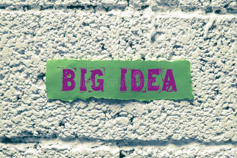 Inspiration Showing Sign Big Idea. Word for Having Great Creative ...