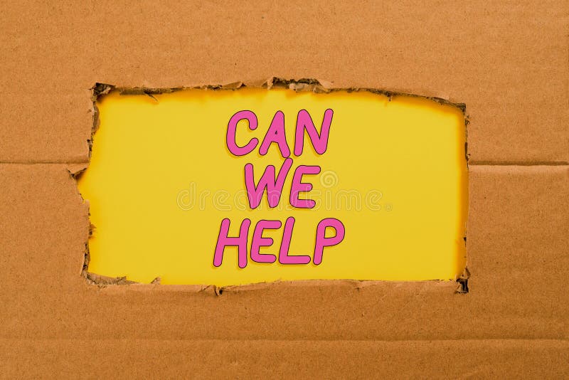 Text Sign Showing Can we Help. Conceptual Photo Offering Assistance ...