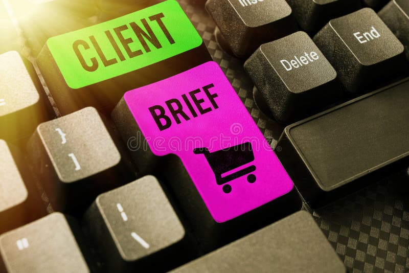 Text Sign Showing Client Brief. Word for the Document Granted by ... Text Sign Showing Client Brief. Word for the Document Granted by ...