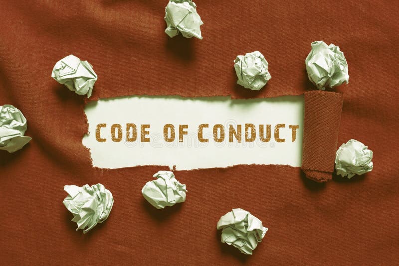 Inspiration Showing Sign Code of Conduct. Business Concept Set of ... Inspiration Showing Sign Code of Conduct. Business Concept Set of ...