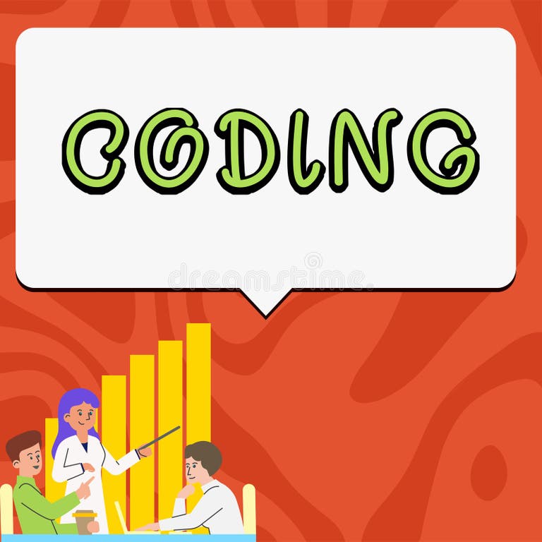 Text Sign Showing Coding. Business Overview Assigning Code To Something ...