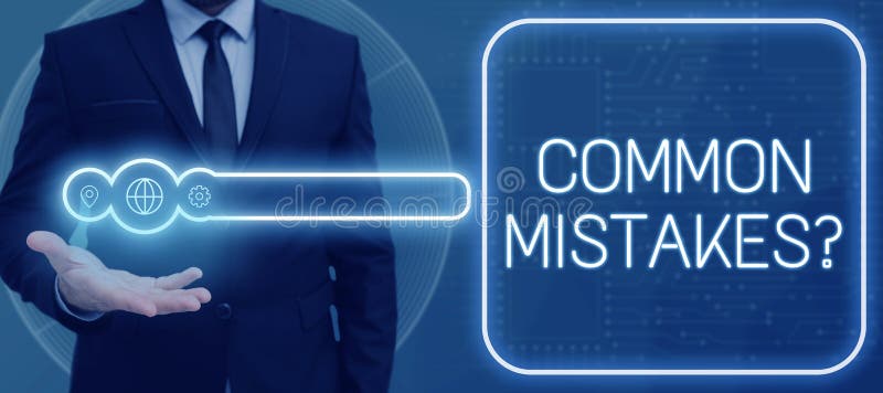 Text Caption Presenting Common Mistakes. Business Approach Repeat Act ...