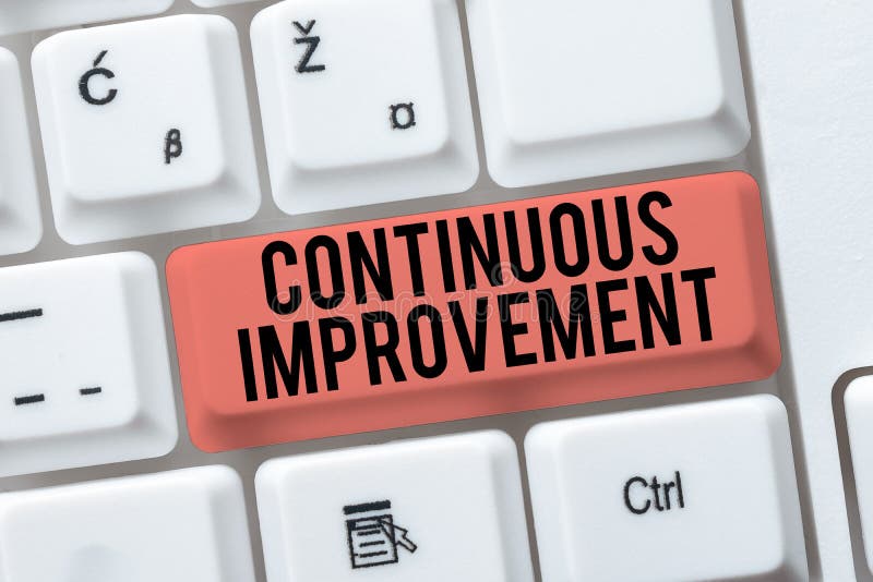 Writing Displaying Text Continuous Improvement. Conceptual Photo ...