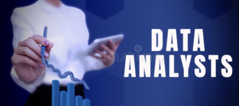 Text Caption Presenting Data Analysts. Internet Concept Programmer ...