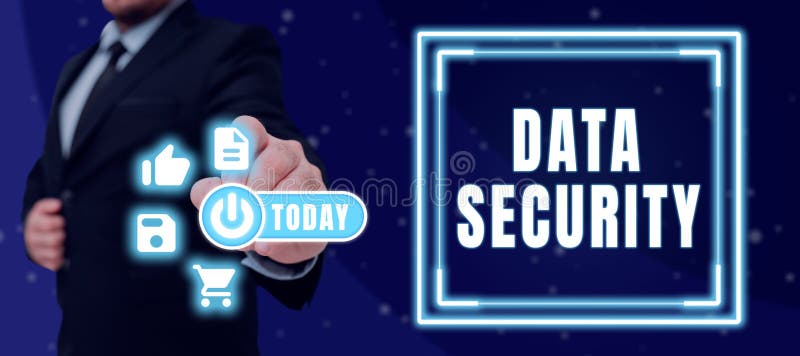 Inspiration Showing Sign Data Security. Business Overview Protected ...