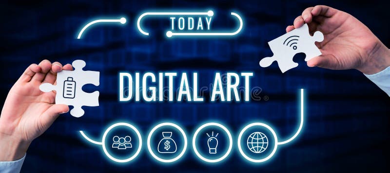 Text Caption Presenting Digital Art. Business Overview Use of Skill and ...