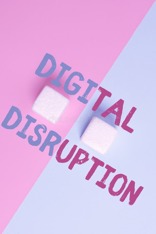 Inspiration Showing Sign Digital Disruption. Word Written on Changes ...