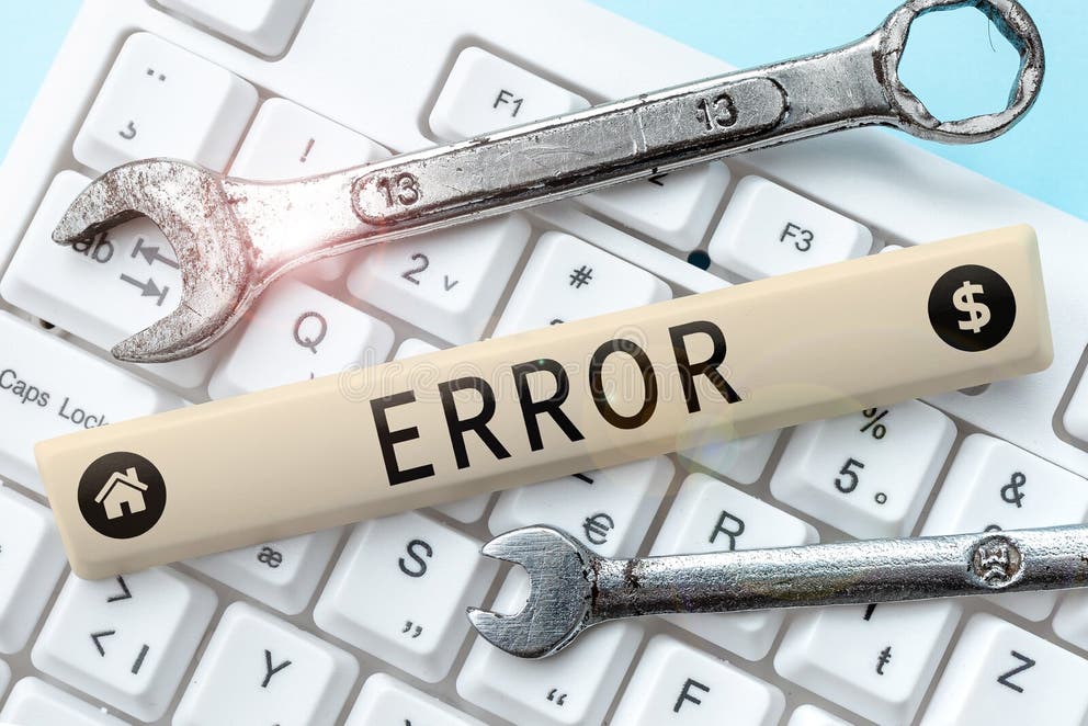 Text Sign Showing Error. Internet Concept Failure or in Deviation from ...