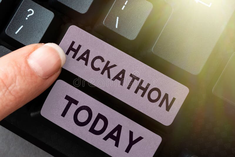 Inspiration Showing Sign Hackathon. Internet Concept Event Where Large ... Inspiration Showing Sign Hackathon. Internet Concept Event Where Large ...