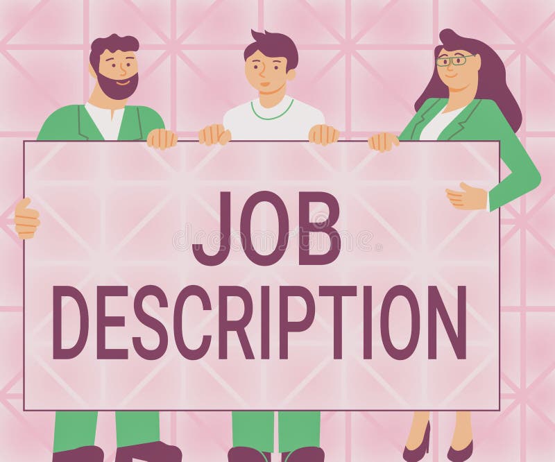 Inspiration Showing Sign Job Description. Business Idea a Document that ...