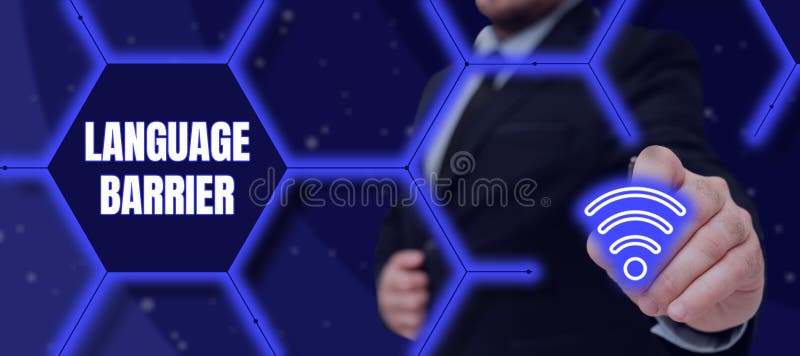 Inspiration Showing Sign Language Barrier. Word for Difficulties in ...