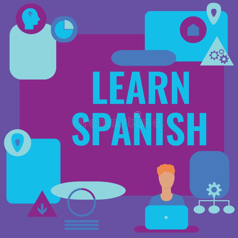 Inspiration Showing Sign Learn Spanish. Word Written on Translation ... Inspiration Showing Sign Learn Spanish. Word Written on Translation ...