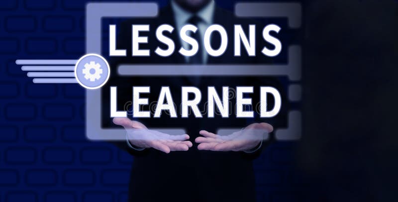 Inspiration Showing Sign Lessons Learned. Concept Meaning Promote Share ...