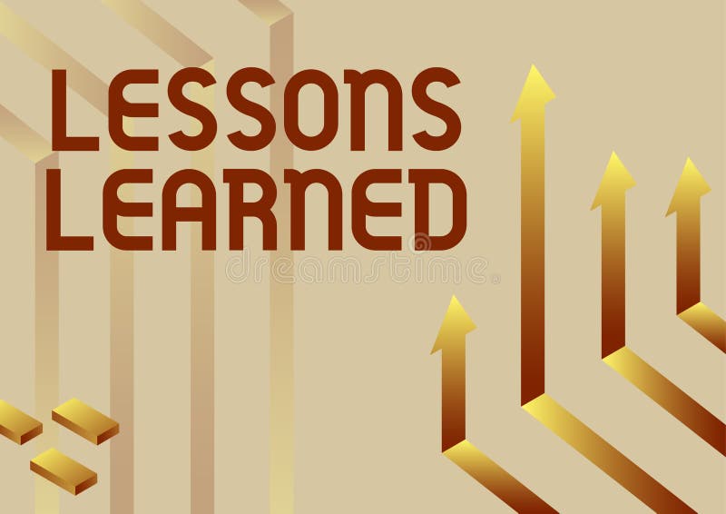 Inspiration Showing Sign Lessons Learned. Word for Promote Share and ...