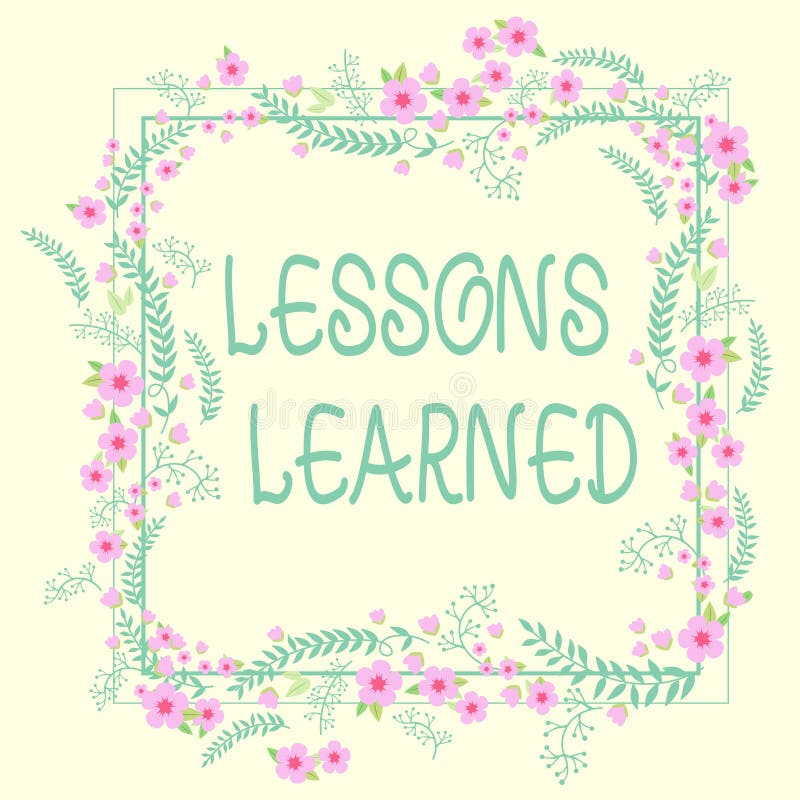 Inspiration Showing Sign Lessons Learned. Word Written on Promote Share ...