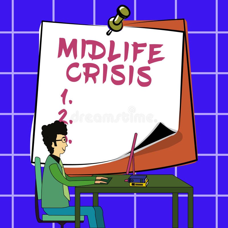 Inspiration Showing Sign Midlife Crisis. Business Approach Software ...