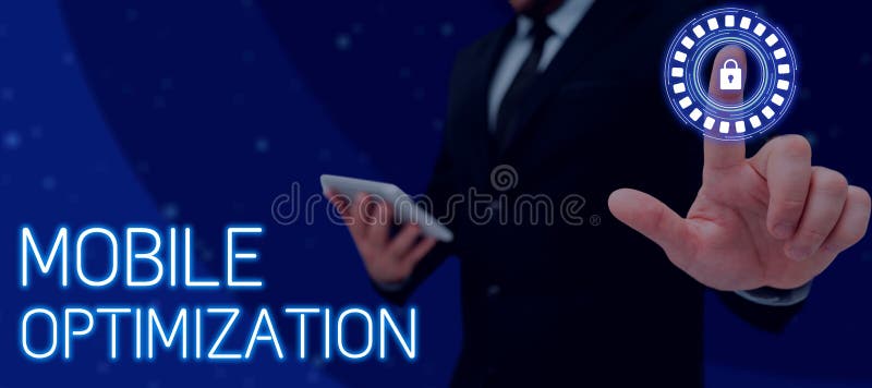 Inspiration Showing Sign Mobile Optimization. Business Approach Site ...