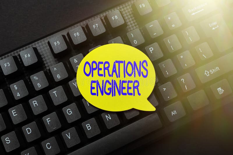 Inspiration Showing Sign Operations Engineer. Business Idea Analyze and ...