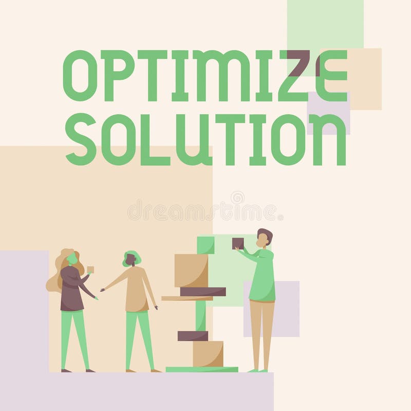 Inspiration Showing Sign Optimize Solution. Business Approach Process ...