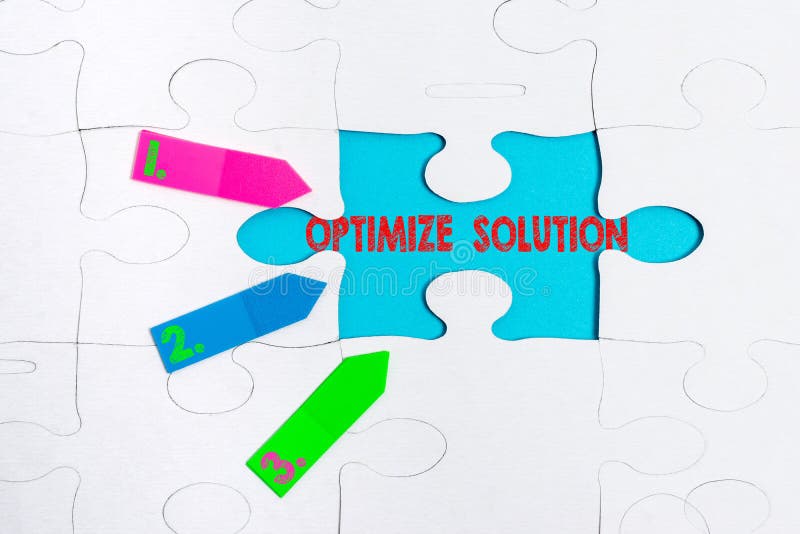 Inspiration Showing Sign Optimize Solution. Business Concept Process of ...