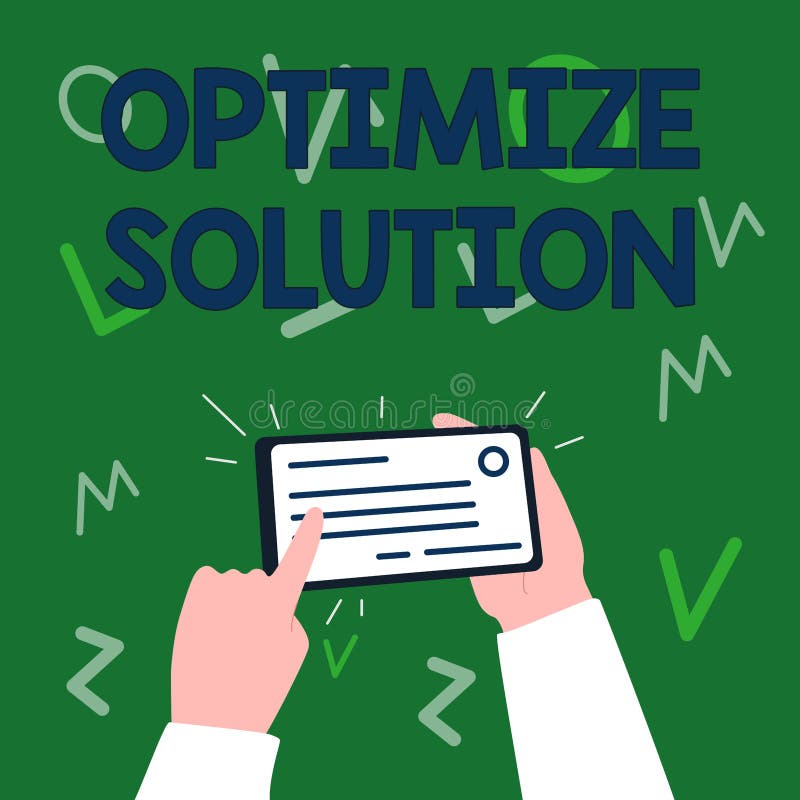 Inspiration Showing Sign Optimize Solution. Concept Meaning Process of ...