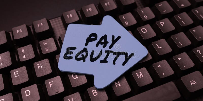 Hand Writing Sign Pay Equity Business Approach Eliminating Sex And