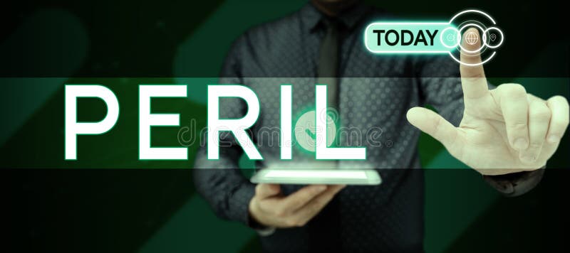 Handwriting Text Peril. Concept Meaning Indicates Something Extremely ...