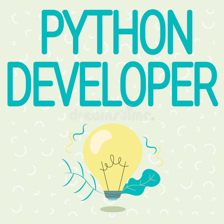 Inspiration Showing Sign Python Developer. Concept Meaning Responsible for Writing Serverside ...