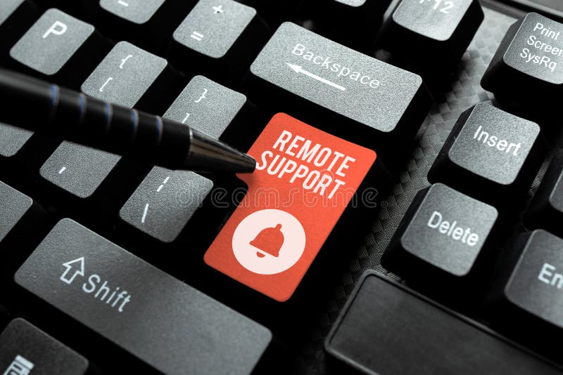 Inspiration Showing Sign Remote Support. Business Idea Help Endusers To ...