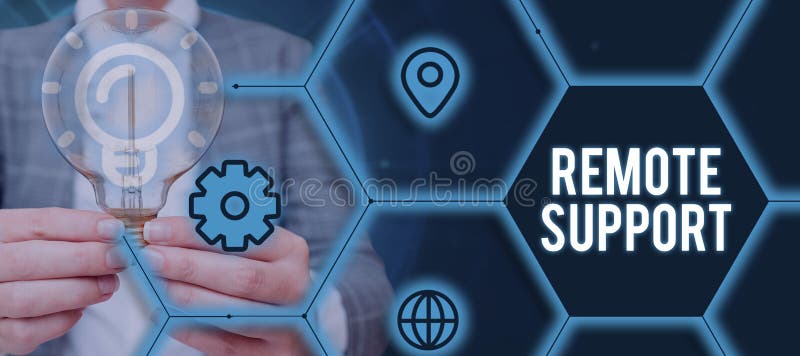 Inspiration Showing Sign Remote Support. Concept Meaning Help End-users ...