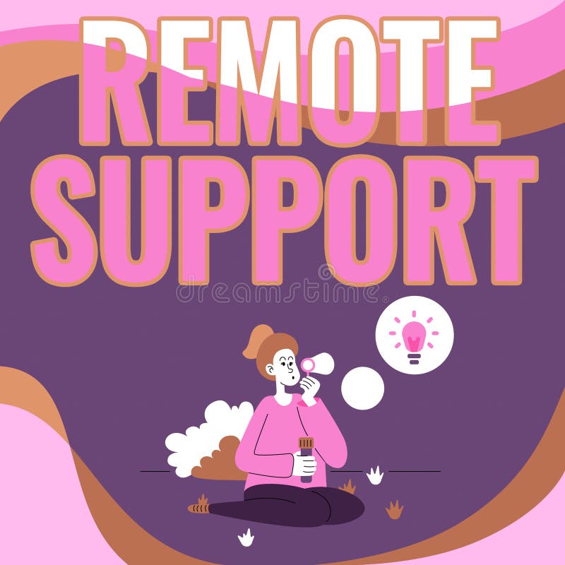 Inspiration Showing Sign Remote Support. Conceptual Photo Help Endusers ...
