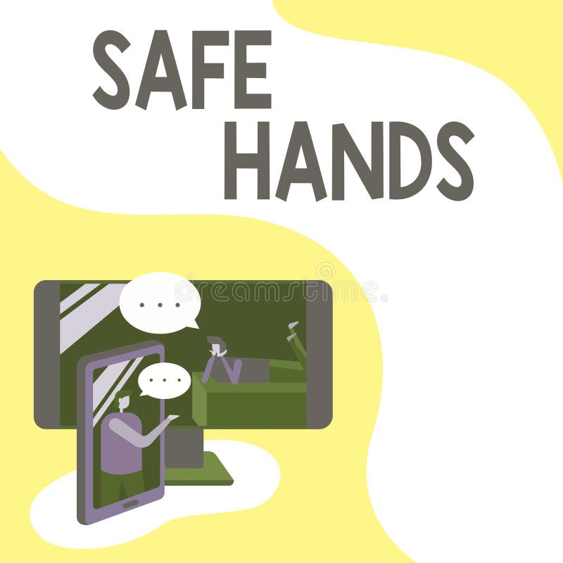 Inspiration Showing Sign Safe Hands. Business Concept Ensuring the ... Inspiration Showing Sign Safe Hands. Business Concept Ensuring the ...
