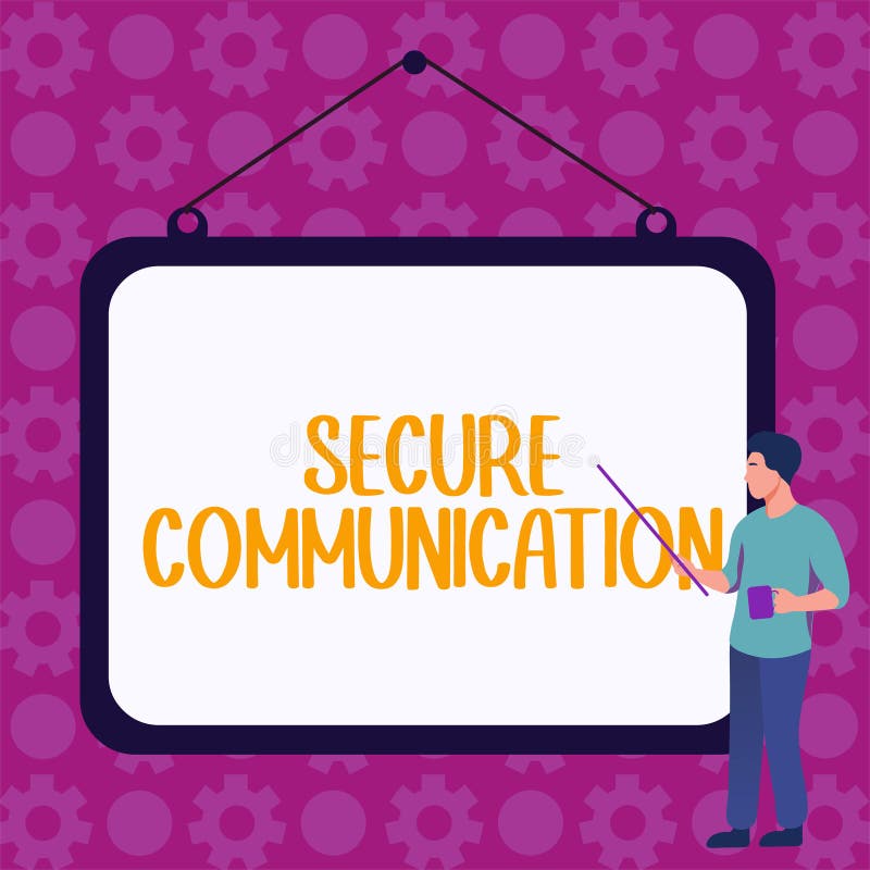 Inspiration Showing Sign Secure Communication. Business Idea Preventing ...