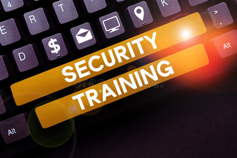 Inspiration Showing Sign Security Training. Concept Meaning Providing ...