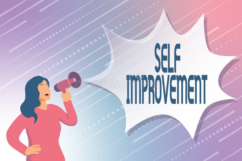 Text Showing Inspiration Self Improvement. Concept Meaning Process of ...