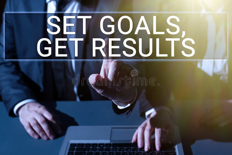 Text Showing Inspiration Set Goals, Get Results. Business Idea ... Text Showing Inspiration Set Goals, Get Results. Business Idea ...