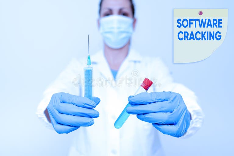 Inspiration Showing Sign Software Cracking. Business Concept ...