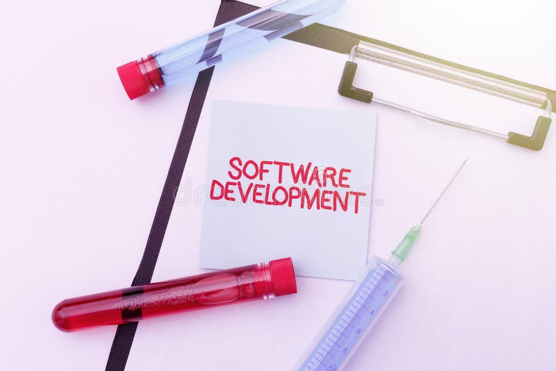 Inspiration Showing Sign Software Development. Word for Software is ...