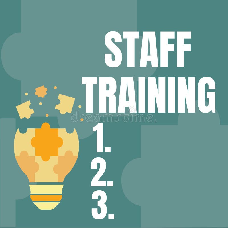 Text Showing Inspiration Staff Training. Business Concept a Program ...